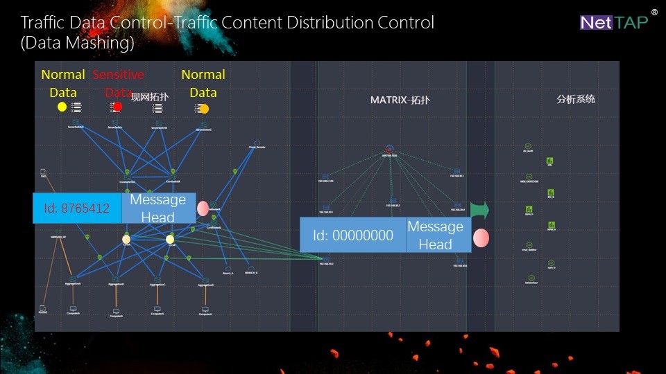 データ潰すことのための交通内容の配分の作戦のnettap®のマトリックスのnetinsight™のネットワーク トラフィックのデータ制御